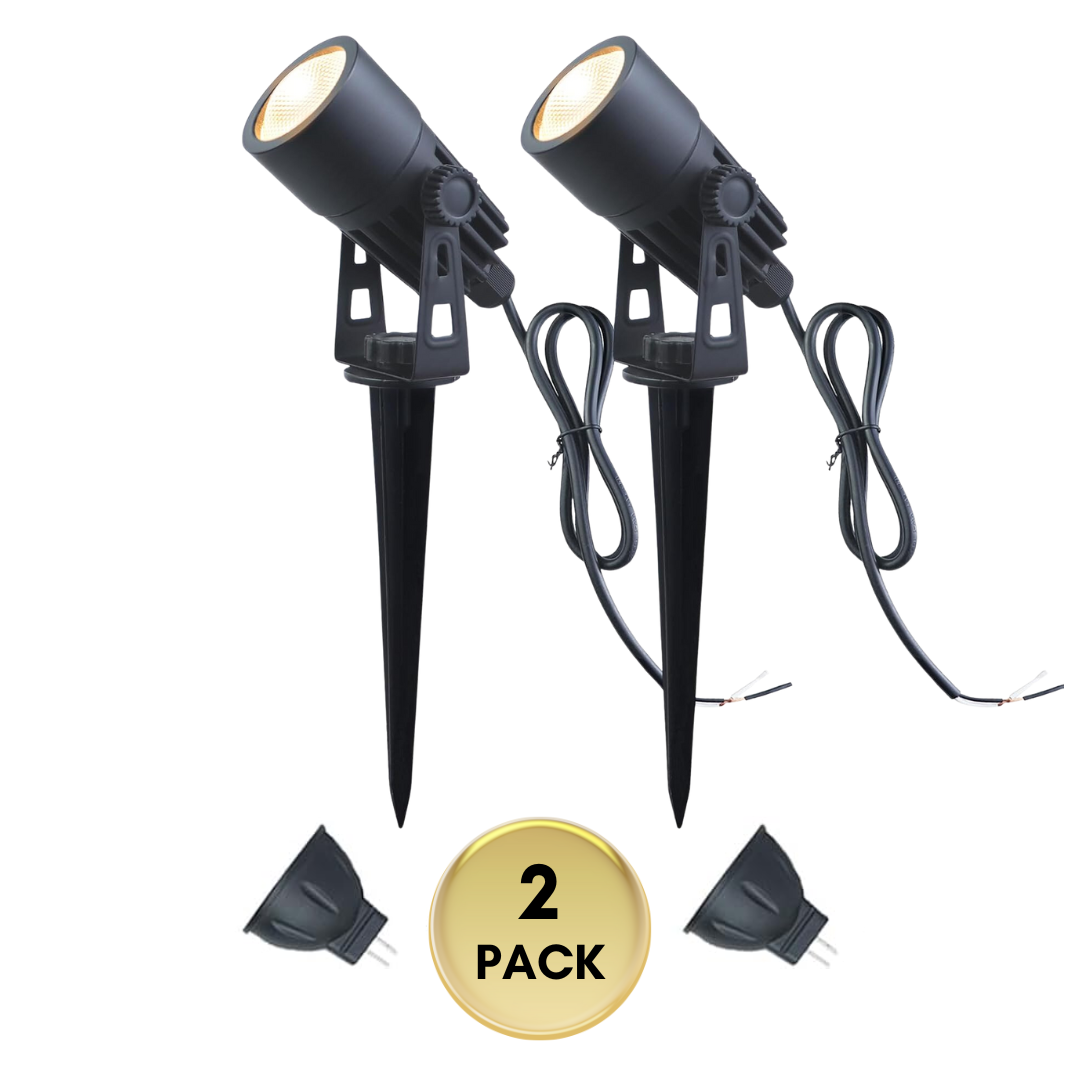 CDA01 2 and 4 Pack 2W 200LM MR11 2700K LED Outdoor Mini Spotlight Dire – Sun Bright Lighting