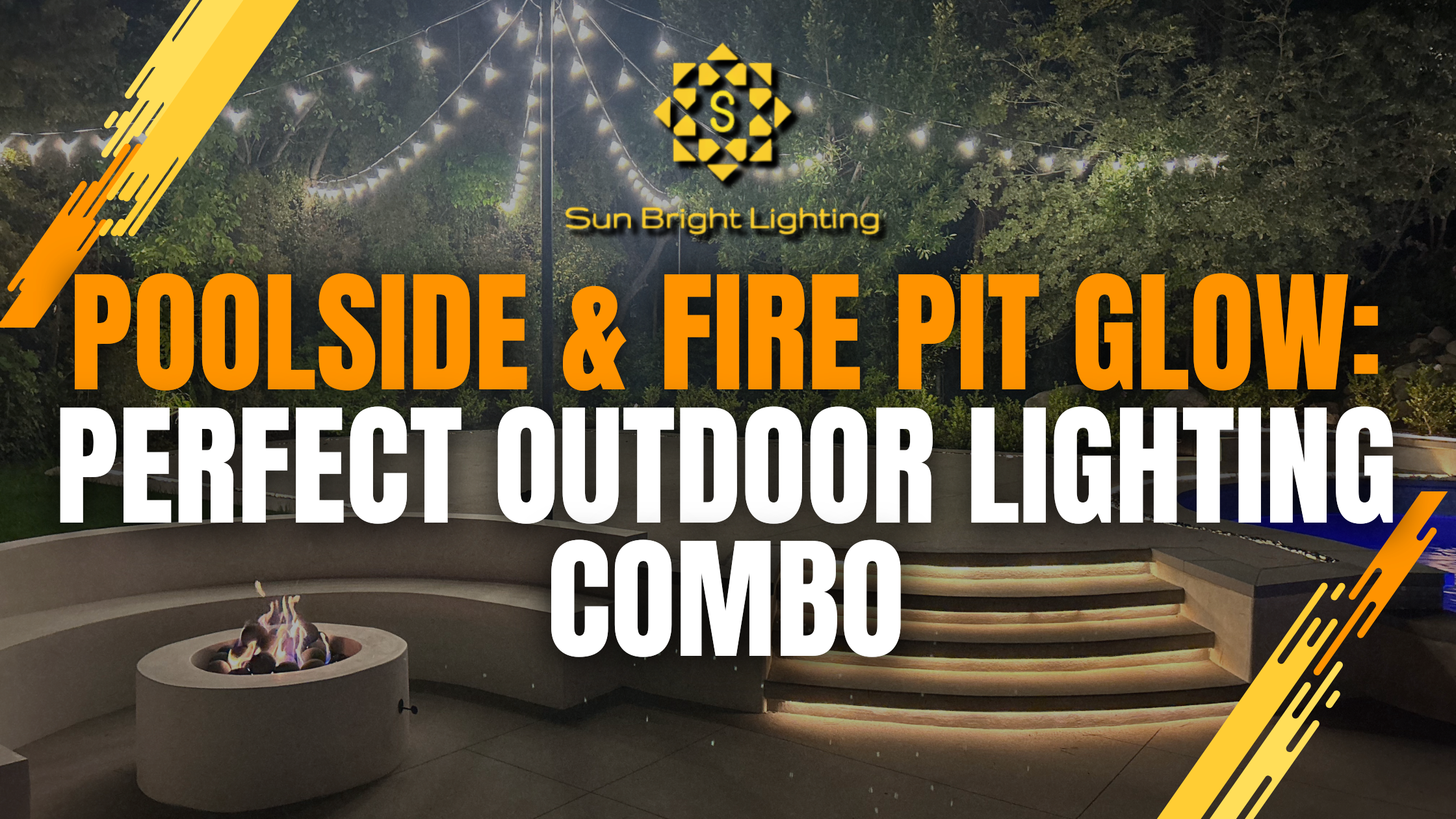 Illuminate Your Pool & Fire Pit Area with SL101 String Lights & SLD04