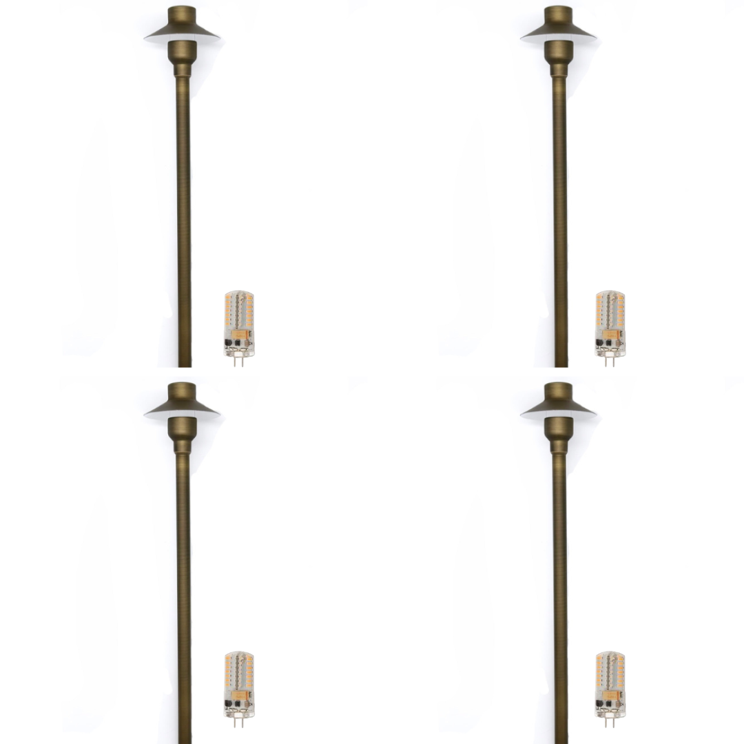 BPLP09 Tulay SH 18" Antique Brass Path Light 4x/8x/12x G4 2W Dimmable