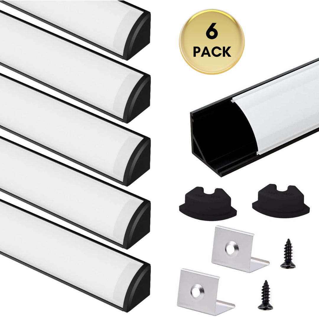 AC08 V-Shaped Corner Aluminum Channel 3.3FT/1M For Max 10mm Width LED