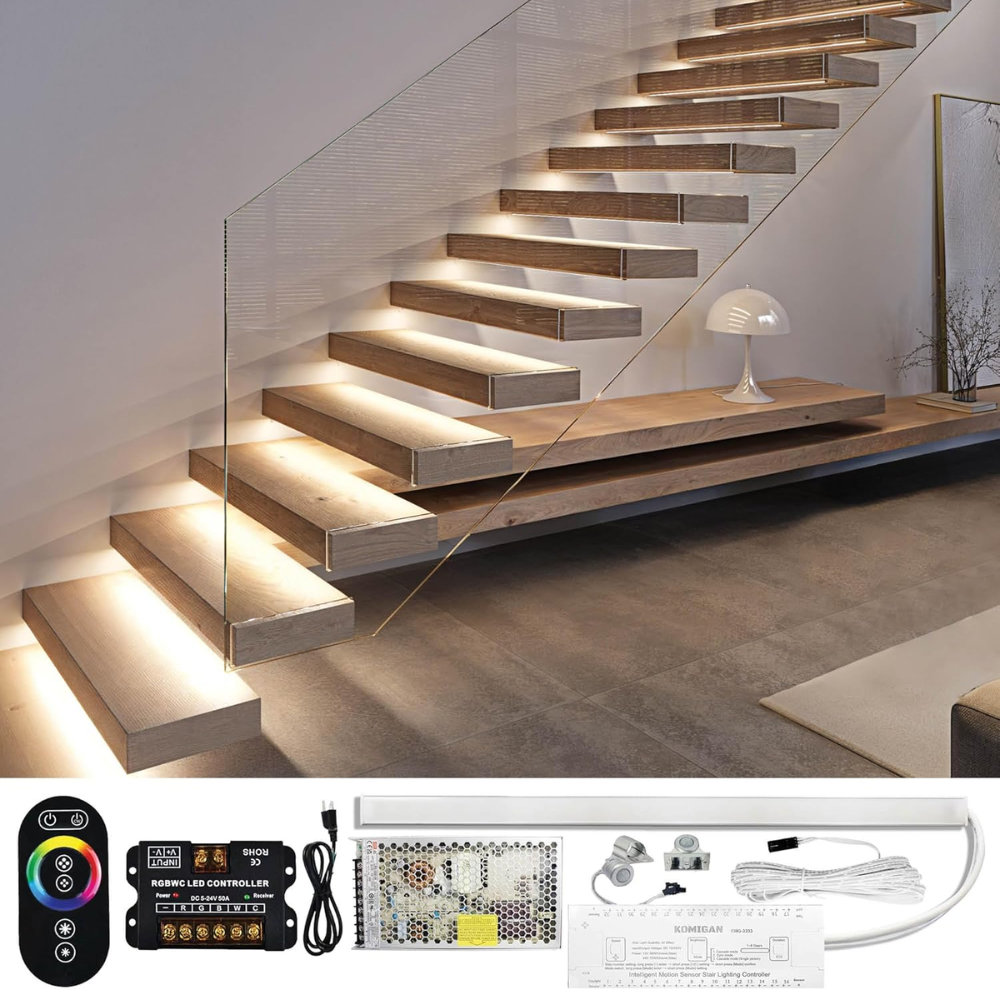 SLMS03 Intelligent LED COB Strip Light Stair Light Kit 10, 16 or 20 St