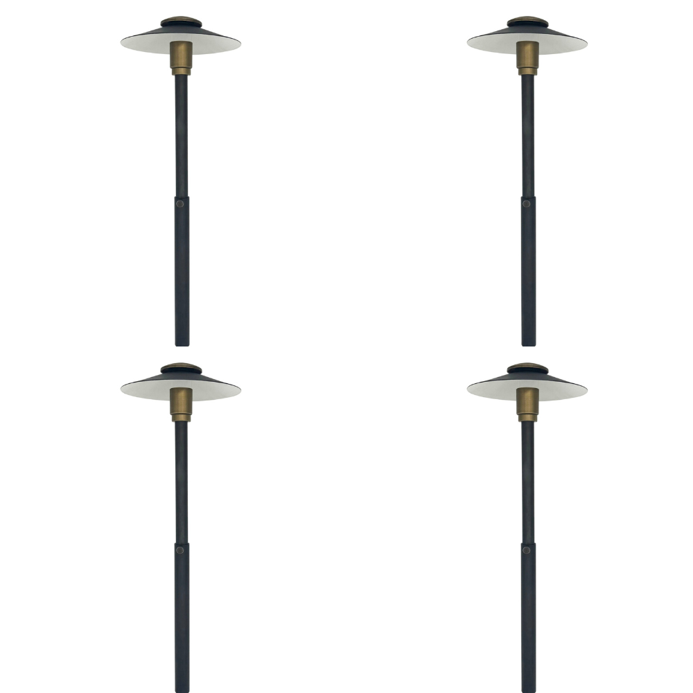 BPLP06 Stelvio Black Brass Adjustable Path Light 4x/8x/12x G4 2W Dimma ...