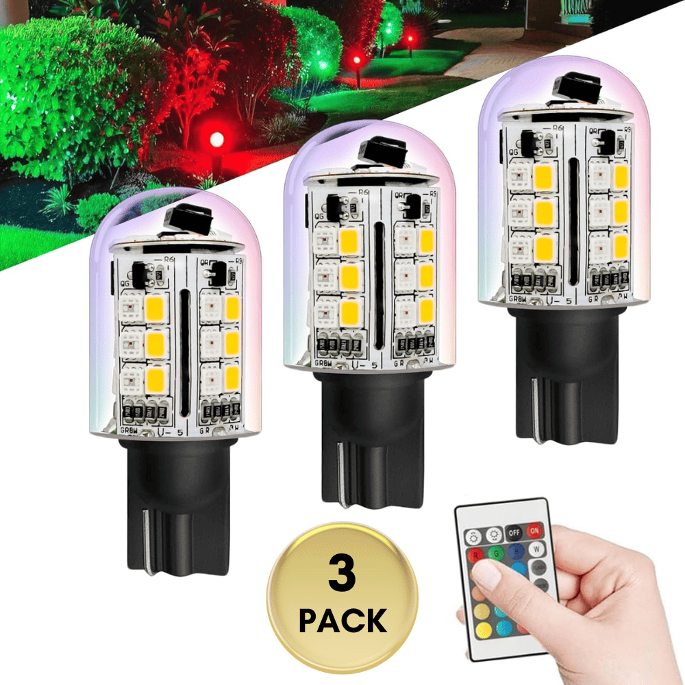 3-Pack T10 T5 Wedge Based LED Bulb 2700K Warm White 3W 12V-24V AC/DC 2