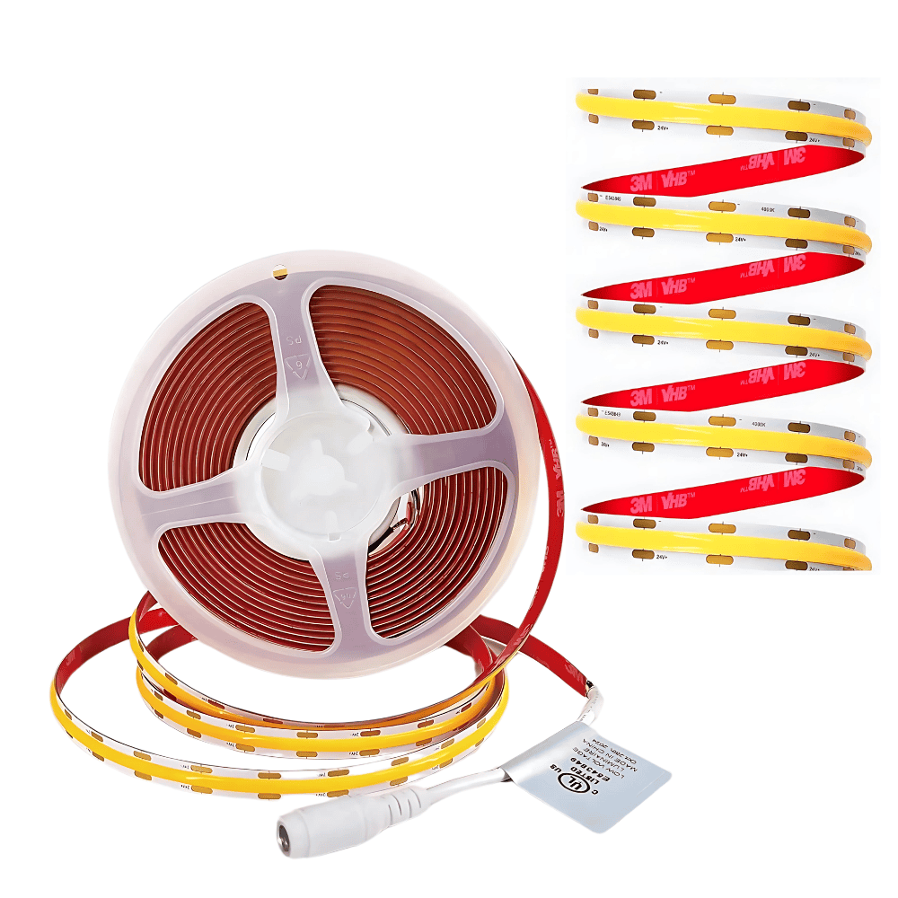 SLD24 Dotless Linear LED Dimmable, 5W/ft 16.4ft COB Strip Lights IP20