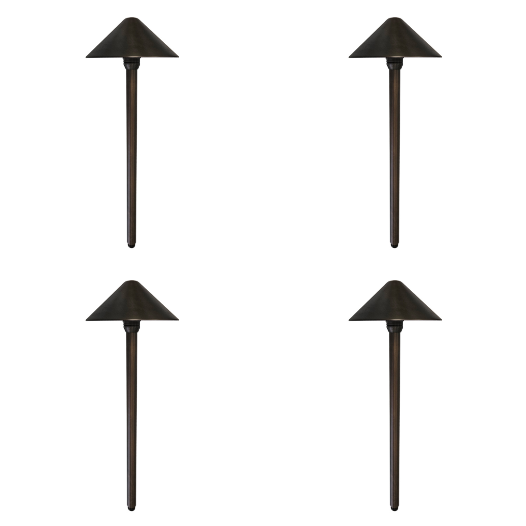 PL81B with G4 3W 2700K 4x/8x/12x Package Solid Brass Mushroom Hat Path