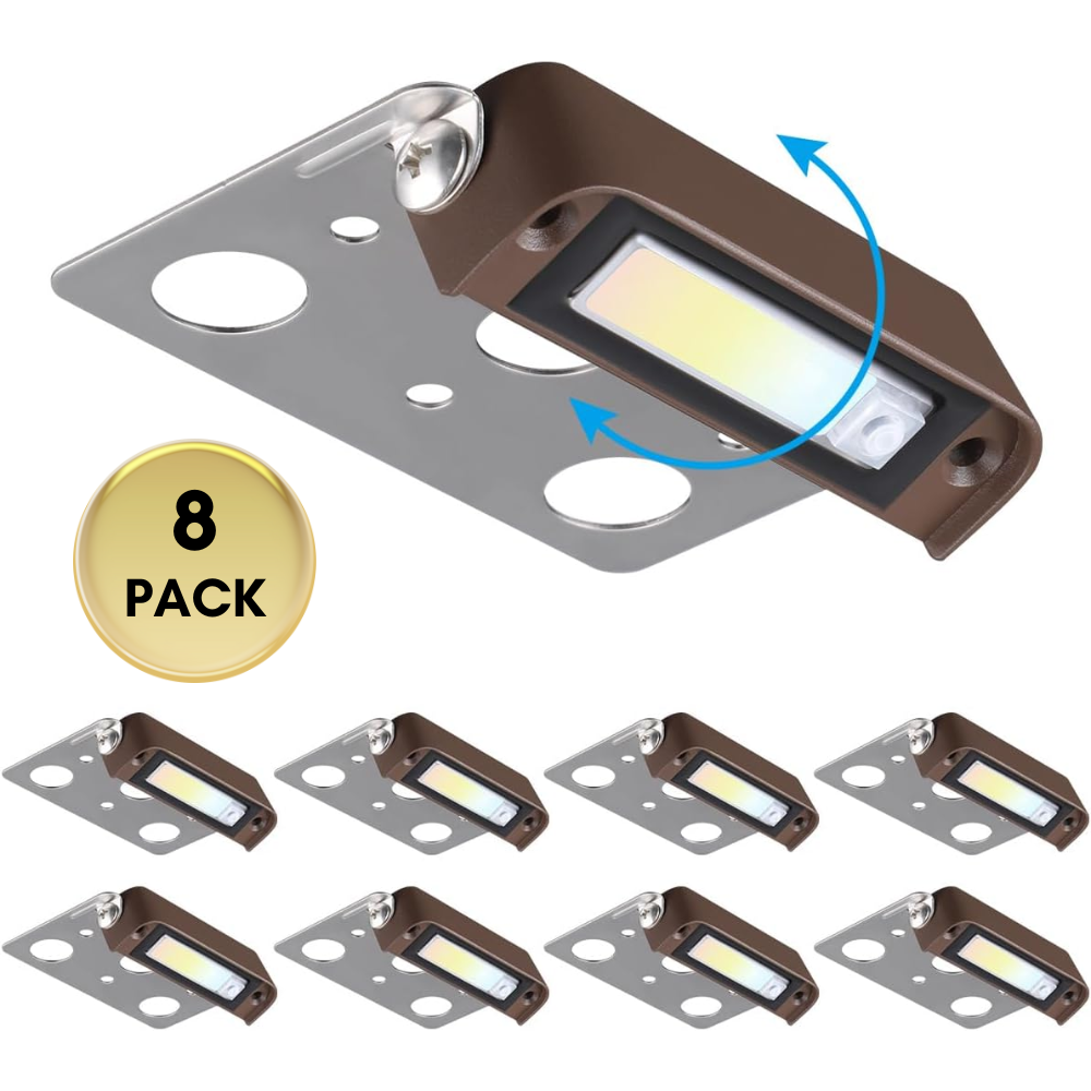 ELA01 8-Pack 4 Inch 2W 5CCT LED Retaining Wall Lights, Hardscape Color