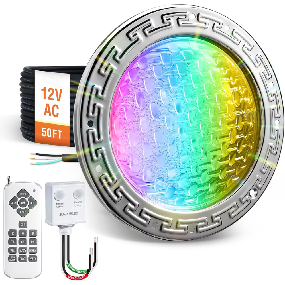 Low Voltage Pool Light – Remote LED RGB Stainless Steel for Spa
