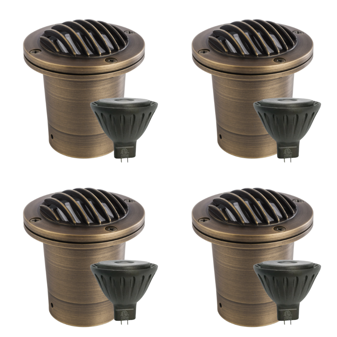 UNBP01 Tulay Antique Brass In-Ground Well Light 4x/8x/12x MR16 4W Dimm ...