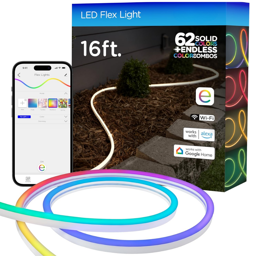 SLNR07 Dotless COB Smart Wi-Fi RGB Neon LED Strip Light 120V IP67 Outd