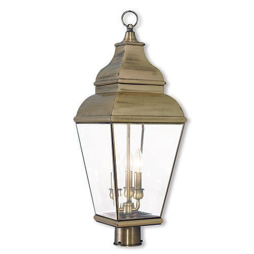 Exeter Candelabra Base 3 Light Bulb Sockets Large Outdoor Post Top Lan