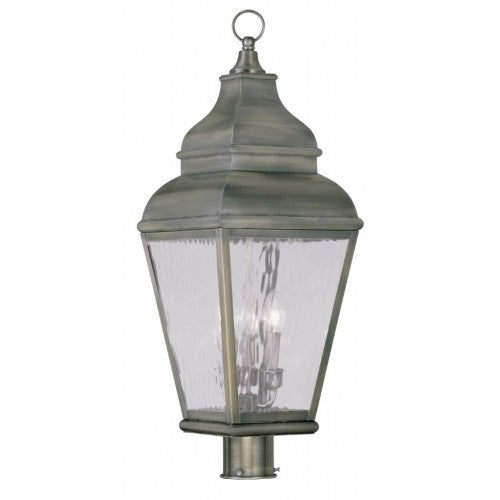 Exeter Candelabra Base 3 Light Bulb Sockets Large Outdoor Post Top Lan