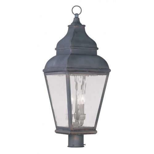Exeter Candelabra Base 3 Light Bulb Sockets Large Outdoor Post Top Lan