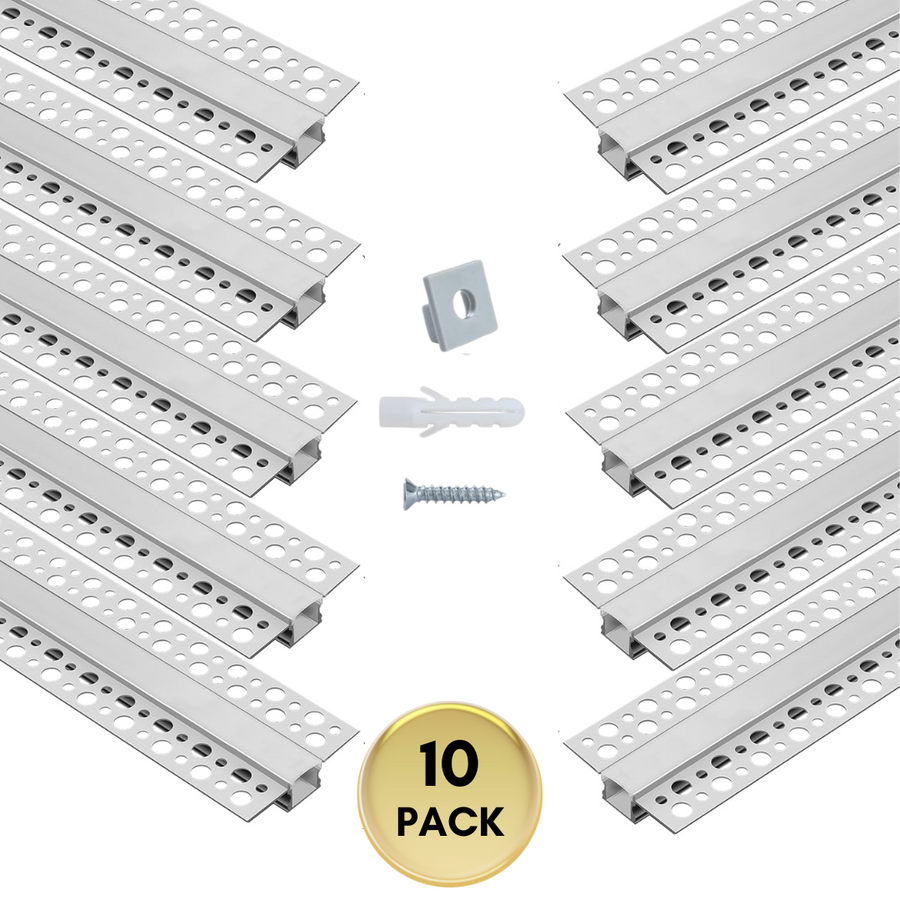 AC04 Plaster-In Drywall Trimless Recessed Track Aluminum Channel 3.3FT