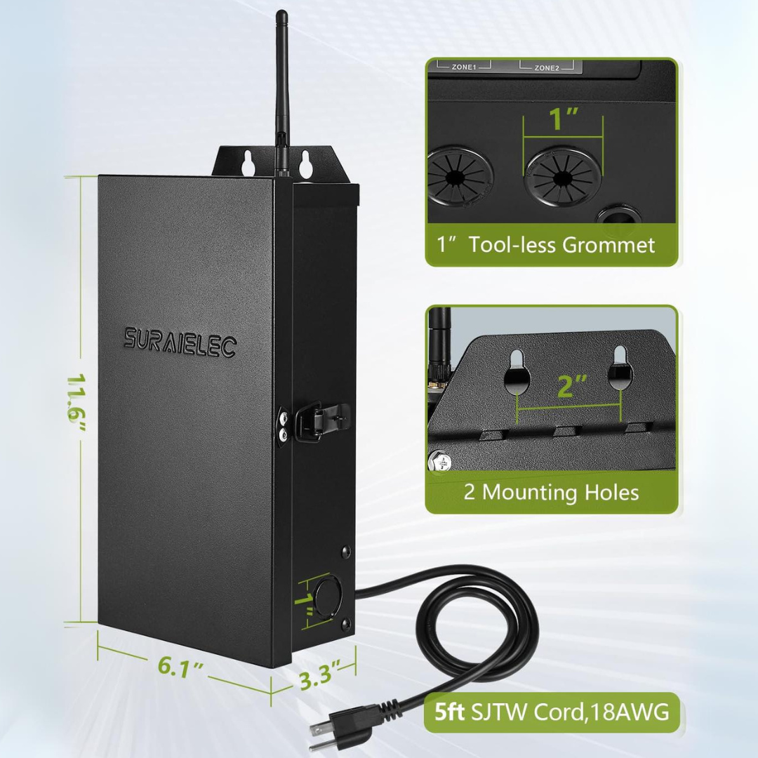 TSW2Z 200W/300W AC Digital Smart Wi-Fi 2.4Ghz 12V/15V Multi-Tap with 2