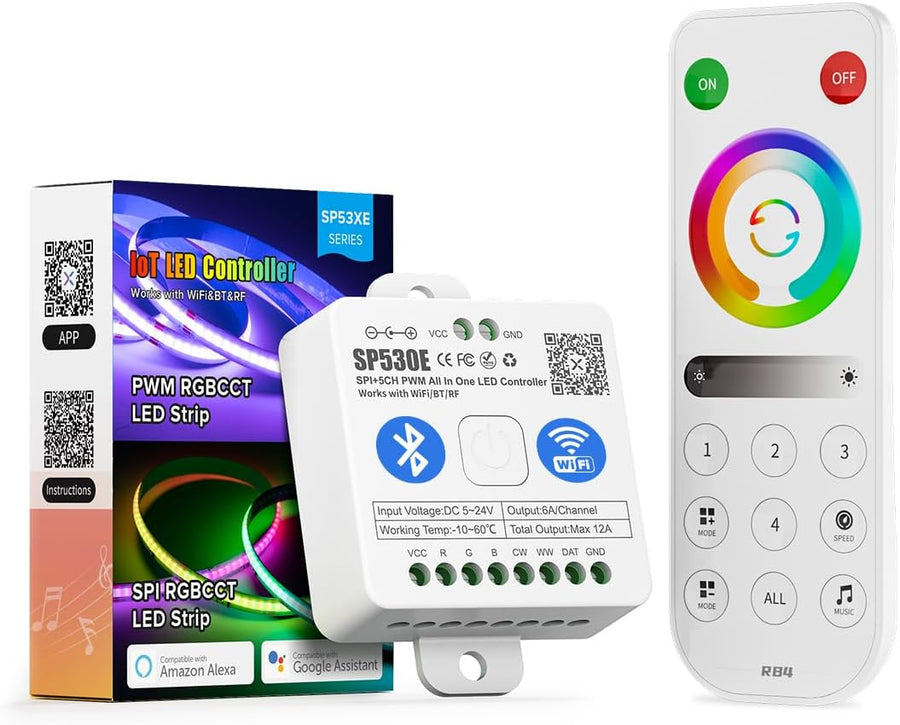 SP530E Smart Wi-Fi and Bluetooth RGB Addressable LED Controller Compat