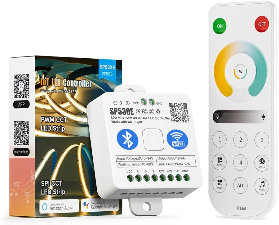 SP530E Smart Wi-Fi and Bluetooth RGB Addressable LED Controller Compat