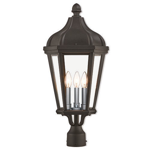 Morgan Candelabra Base 3 Light Bulb Socket Large Outdoor Post Top Lant ...