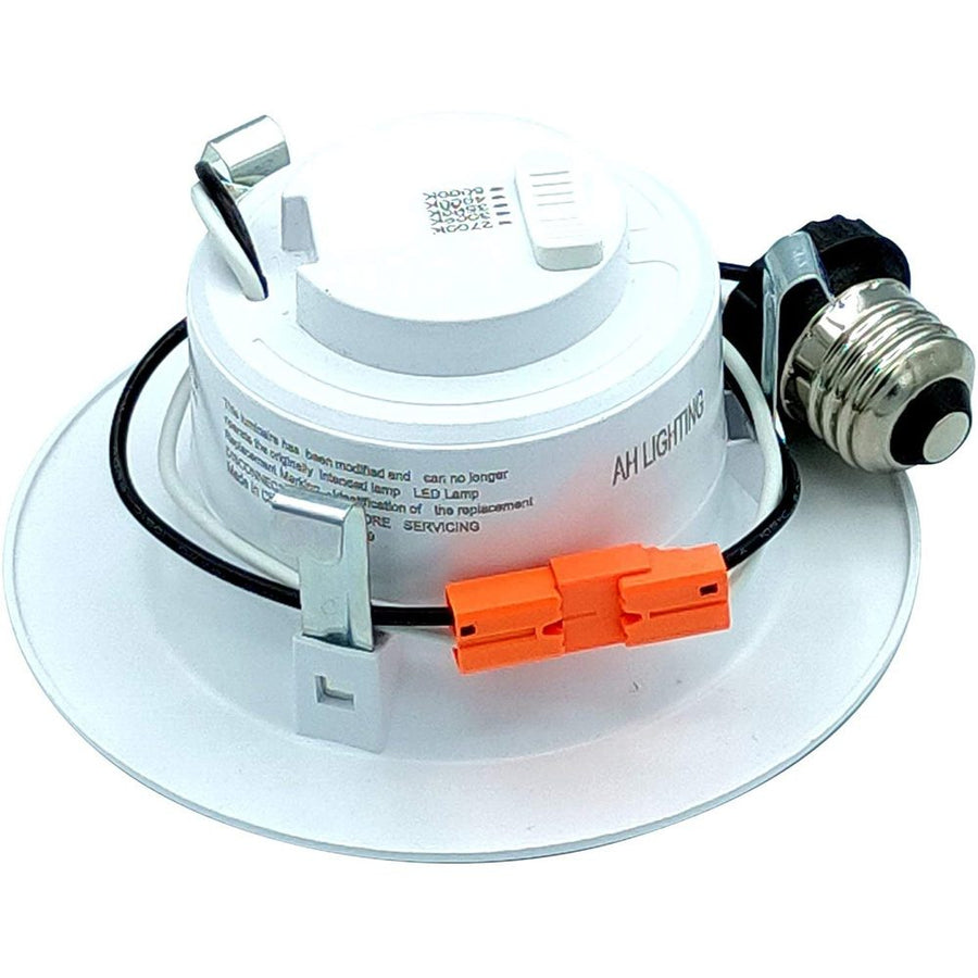 AH Lighting 4" LED Selectable 5CCT 9W Recessed Baffled Retrofit Kit Re