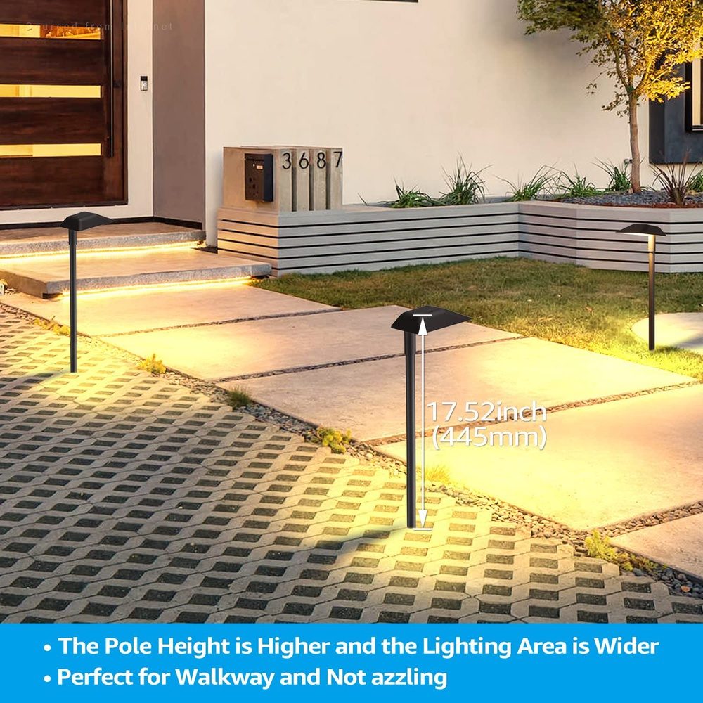 ALP02 6-Pack 5W Low Voltage 12V LED Cast Aluminum Landscape Pathway Li ...