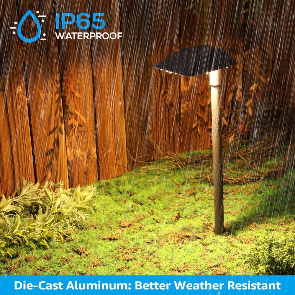 ALP02 6-Pack 5W Low Voltage 12V LED Cast Aluminum Landscape Pathway Li ...