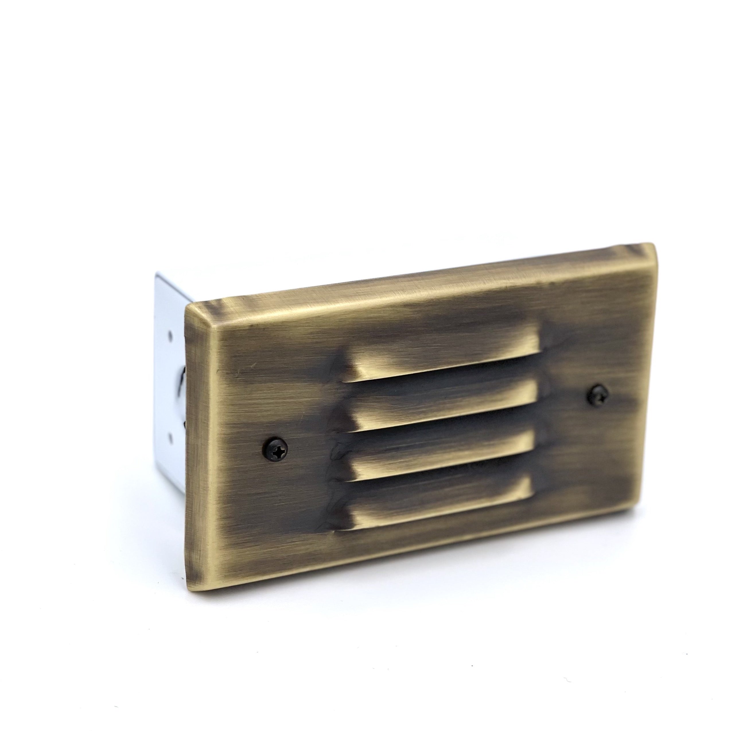STBP05 Tulay Outdoor Step Light Solid Brass Louvered Small Low Voltage
