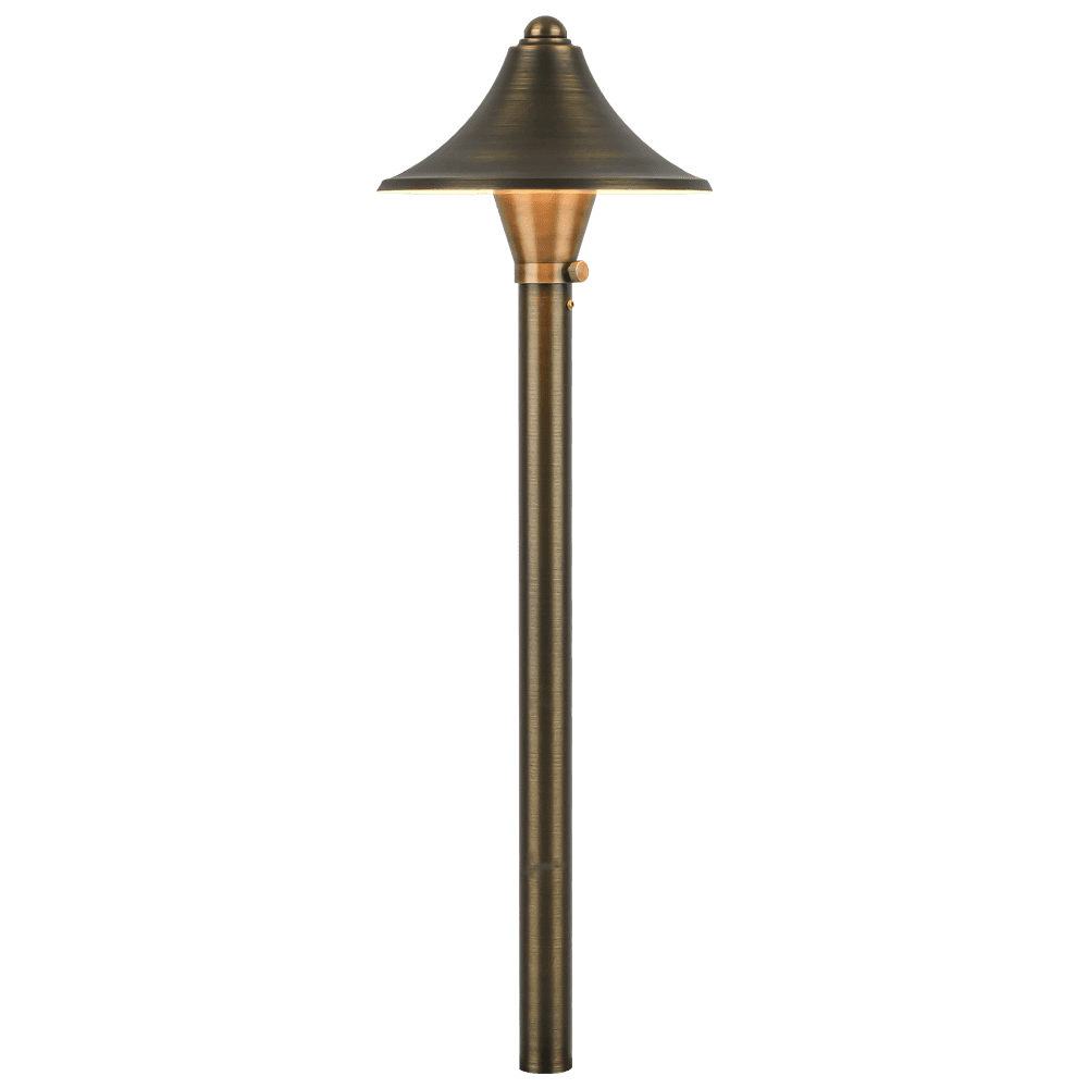 PLB09 Cast Brass Path Light | Lamp Ready Low Voltage Landscape Light ...