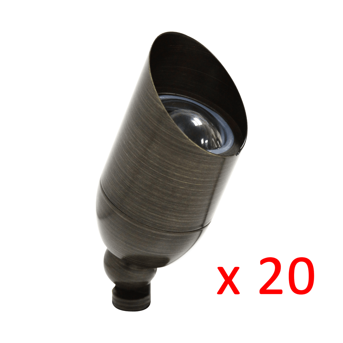 RAL8101 x20 Package Brass Accent Light Low Voltage LED Outdoor ...