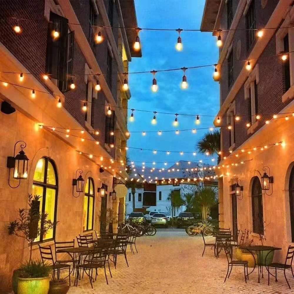 SL101 LED Low Voltage Bistro String Lights 48 FT Outdoor Weatherproof ...