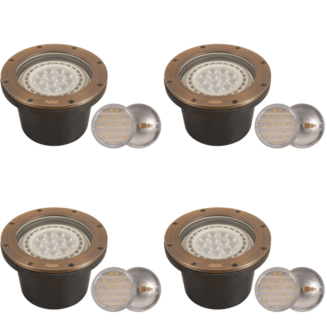 UNB08 Waterproof Cast Brass In-ground Well Light – Sun Bright Lighting